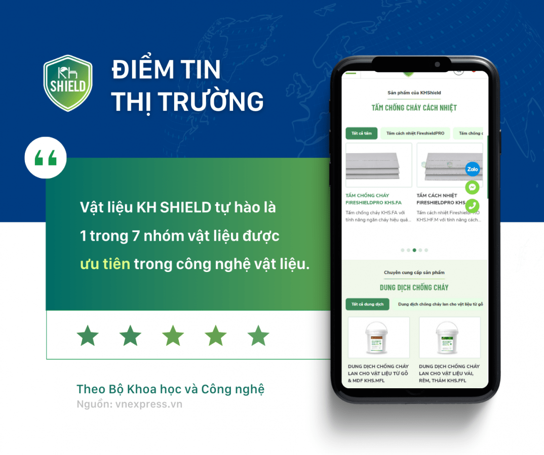 Nổi bật 1 trong 7 nhóm vật liệu được ưu tiên - KH Shield